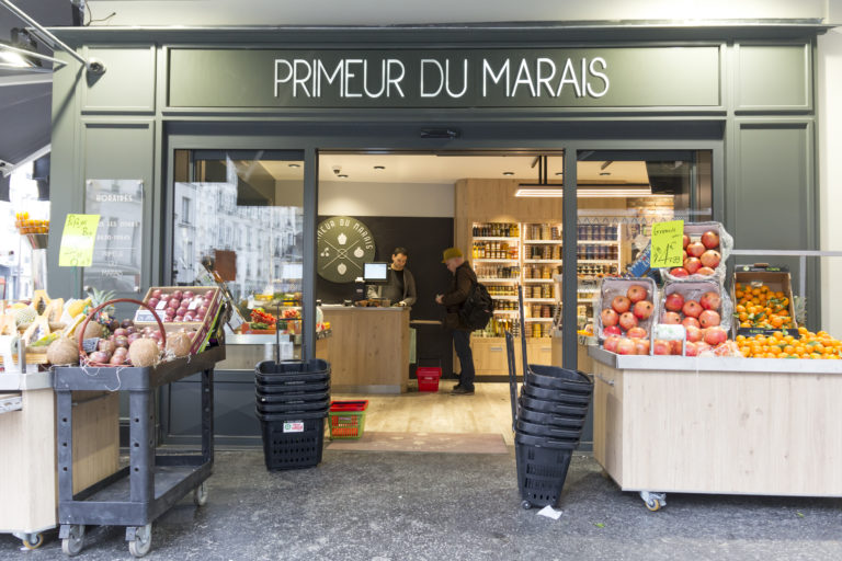 Primeur du marais boutique conçu et réalisé par pep's création à Paris